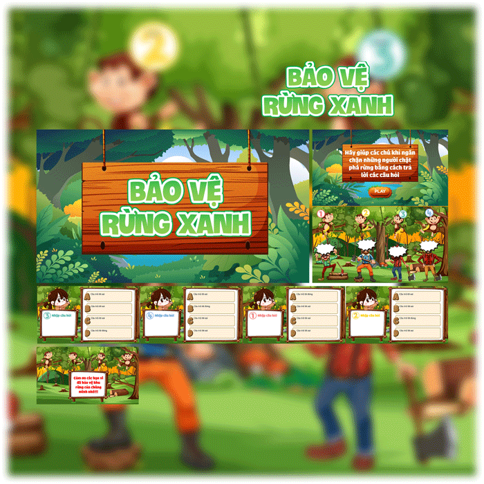 Powerpoint Game Bảo vệ rừng xanh