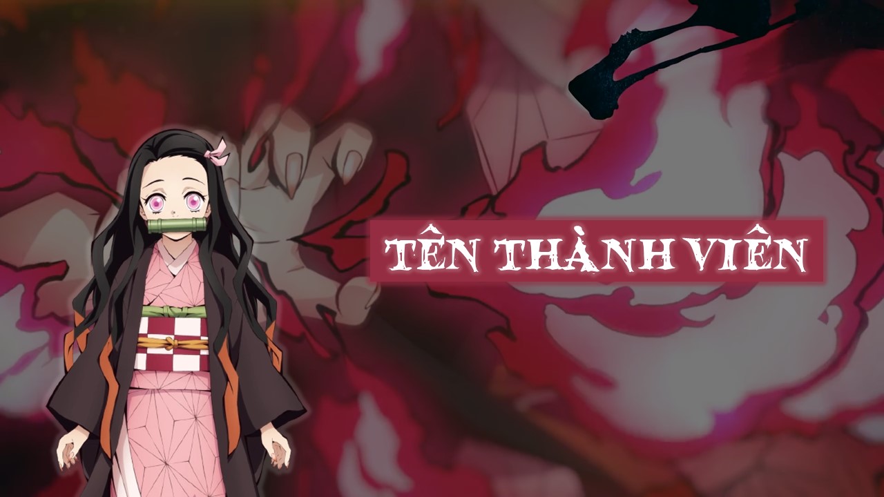 Powerpoint intro mở đầu demon slayer theo nhóm